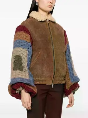 TU LIZÉ Tu Lize Patchwork Panelled Bomber Jacket