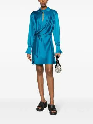 Simkhai Talid Draped Mini Dress - Blue