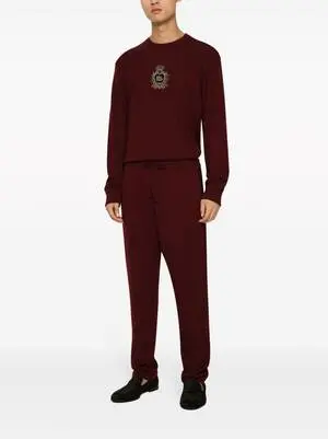 Dolce & Gabbana Logo Embellished Virgin Wool-cashmere Sweatshirt