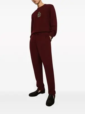 Dolce & Gabbana Logo Embellished Virgin Wool-cashmere Sweatshirt