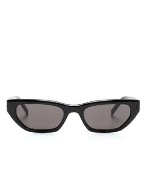 Saint Laurent Logo-plaque Cat-eye Sunglasses - Black