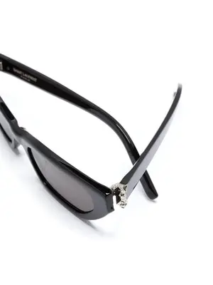 Saint Laurent Logo-plaque Cat-eye Sunglasses