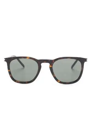 Saint Laurent Tortoiseshell Square Frame Sunglasses - Brown