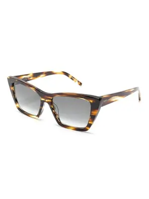 Saint Laurent Logo-engraved Cat-eye Sunglasses