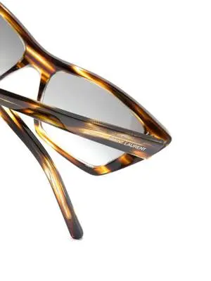 Saint Laurent Logo-engraved Cat-eye Sunglasses