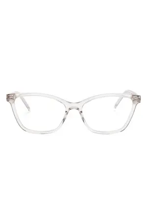 Saint Laurent Transparent Rectangle-frame Glasses