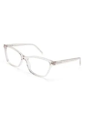 Saint Laurent Transparent Rectangle-frame Glasses