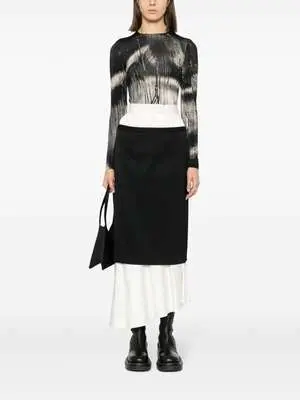 MAISON MARGIELA Layered Asymmetric Maxi Skirt