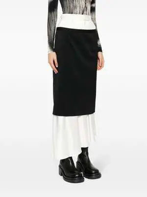 MAISON MARGIELA Layered Asymmetric Maxi Skirt