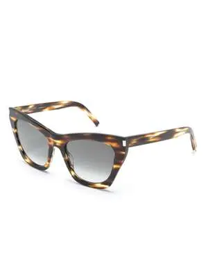 Saint Laurent Logo-engraved Cat-eye Sunglasses
