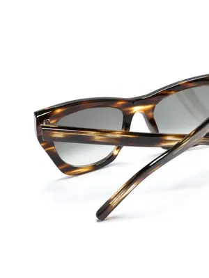 Saint Laurent Logo-engraved Cat-eye Sunglasses