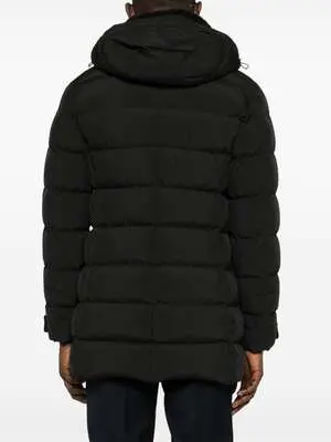 MOORER Shearling-collar Padded Coat