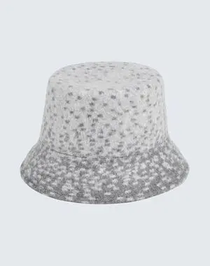 Borsalino Jacquard Wool Bucket Hat - Grey