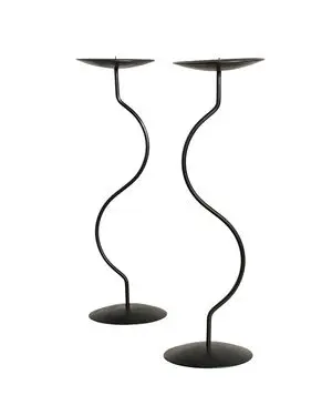 FOURTH STREET Dancing Duo Iron Candlesticks - Black