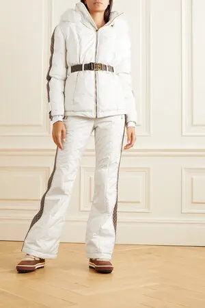 Balmain Canvas Jacquard-trimmed Flared Ski Pants