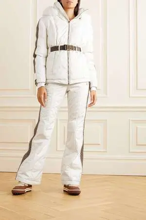 Balmain Canvas Jacquard-trimmed Flared Ski Pants