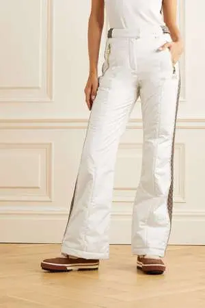 Balmain Canvas Jacquard-trimmed Flared Ski Pants