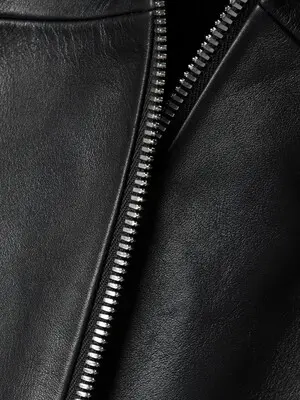 Magda Butrym Faux Fur-trimmed Leather Jacket