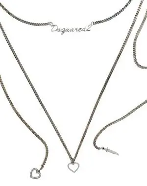 Dsquared2 Crystal Embellished Necklace - Silver