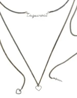 Dsquared2 Crystal Embellished Necklace - Silver