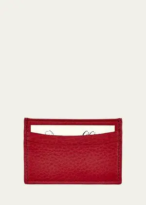 Bergdorf Goodman Leather Slim Card Case - Red