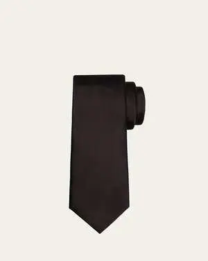 Giorgio Armani Silk Tie - Solid Black