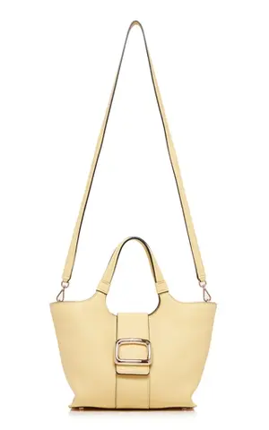 ROGER VIVIER Grand Viv' Choc Leather Tote Bag - Yellow