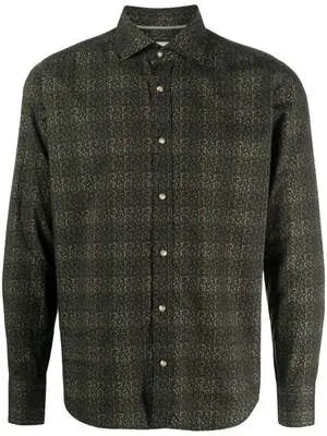 TINTORIA MATTEI 954 Geometric-print Cotton Shirt