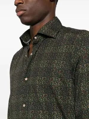 TINTORIA MATTEI 954 Geometric-print Cotton Shirt