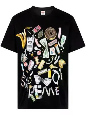 Supreme Trash Cotton T-shirt - Black