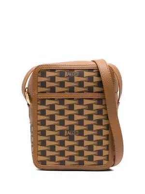 Bally Pennant Monogram Crossbody Bag - Brown