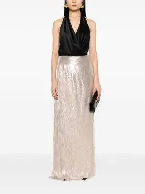 Ralph Lauren Duvall Pleated Maxi Skirt