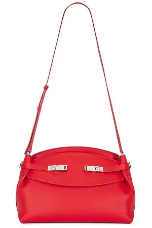 FERRAGAMO Ferragamo Hug Pouch Bag In Red Flame Red