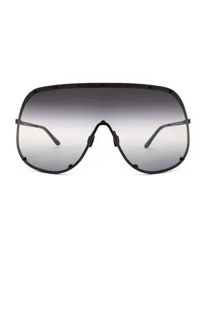 Rick Owens Shield Sunglasses - Black & Clear