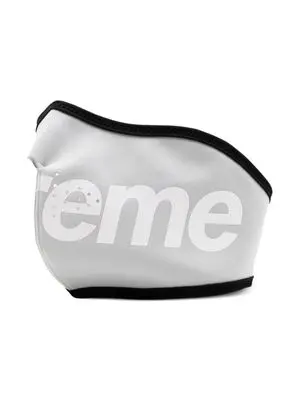 Supreme X Windstopper Logo-print Face Mask - Grey