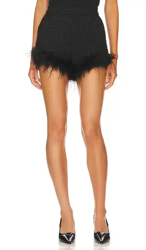 Line & Dot Marci Feather Hem Shorts