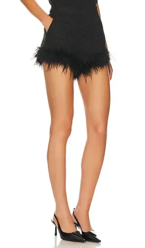 Line & Dot Marci Feather Hem Shorts