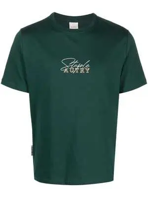 AUTRY X Jeff Staple Logo-embroidered T-shirt - Green