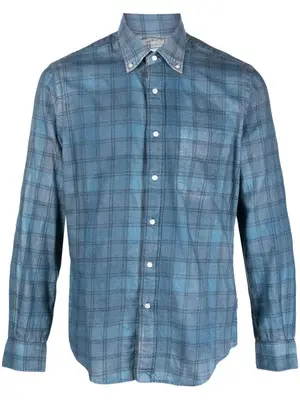 ASPESI Plaid Check-print Cotton Shirt