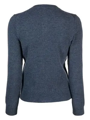 Play Comme Des Garcon Mélange-effect Wool Cardigan - Blue