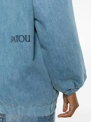 PATOU Faux Shearling-trimmed Denim Jacket - Blue