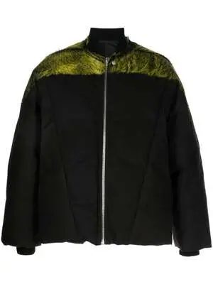Rick Owens Brushed-effect Panelled Padded Jacket
