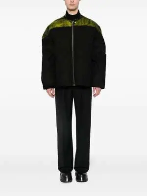 Rick Owens Brushed-effect Panelled Padded Jacket