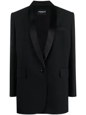 DONDUP Single-breasted Virgin Wool-blend Jacket
