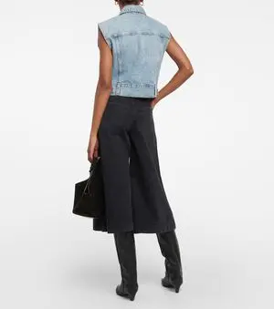 Khaite Lizzo Cropped Denim Vest
