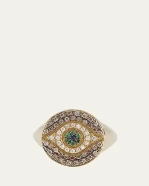 Ileana Makri 18k Multi-stone Signet Ring - Gold