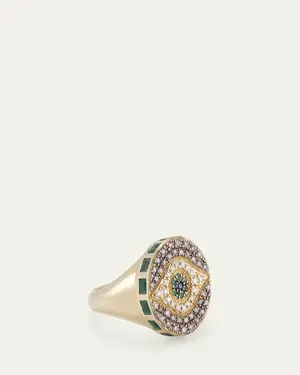 Ileana Makri 18k Multi-stone Signet Ring