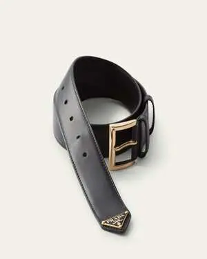 Prada City Calf Leather Belt - Nero