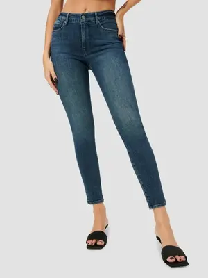 Good American Good Legs Stretch Skinny Crop Jeans - Blue