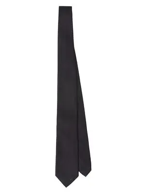 Prada Men's Satin Tie - Black Dark Grey